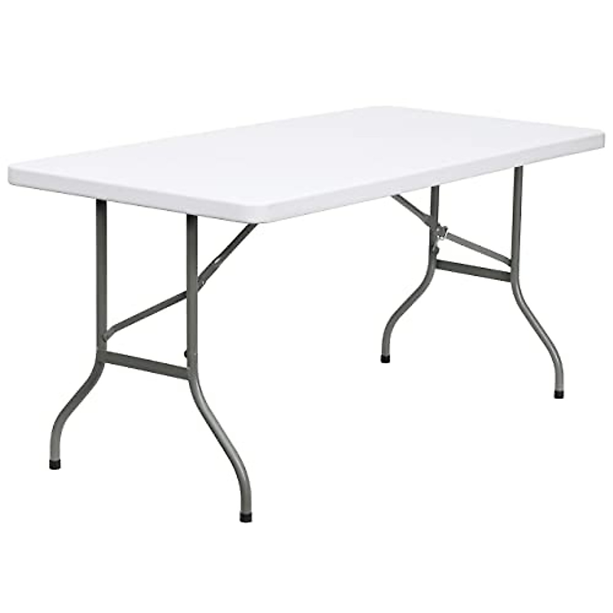 Flash Furniture Elon 5-Foot Granite White Plastic Folding Table