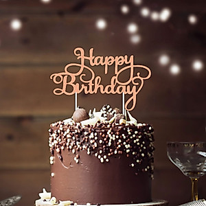 Birthday Decorations for Women Including Birthday Sash & Pin, Crown, Birthday Cake Topper, Birthday Pin Button. Queen Sash and Birthday Tiara for Women and Grils. (Rose Gold)