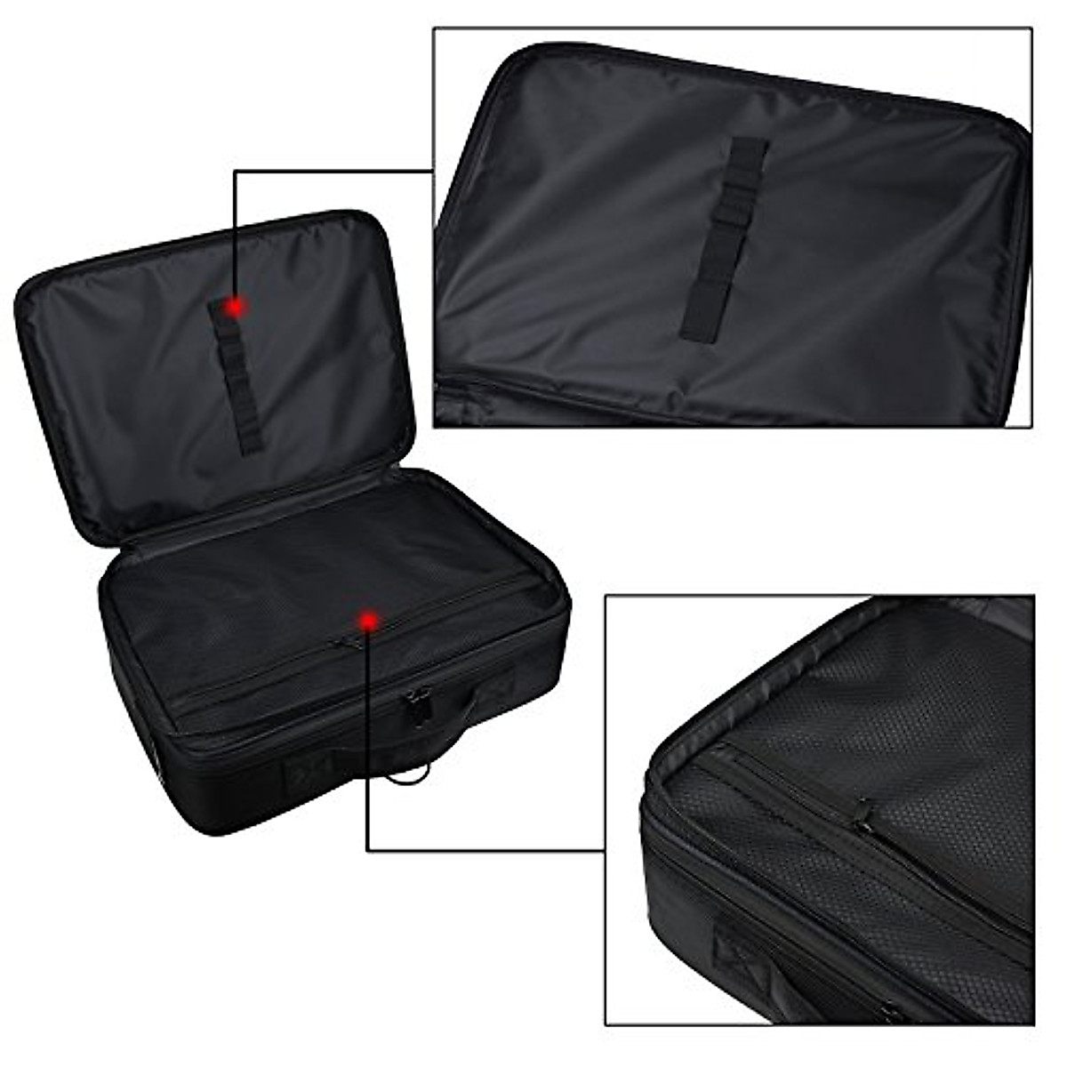 goldwheat Travel Makeup Case Beauty Cosmetic Bag Multifunctional Makeup Bag with Adjustable Shoulder Strap