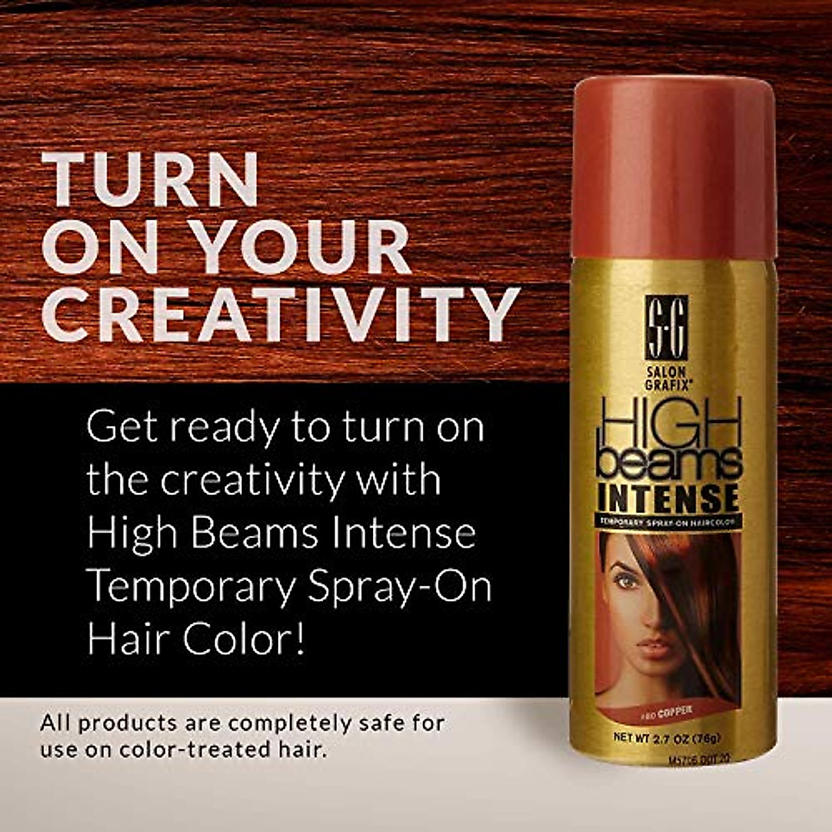 Salon Grafix High Beams Intense Temporary Spray - Copper for Unisex - 2.7 oz Hair Color