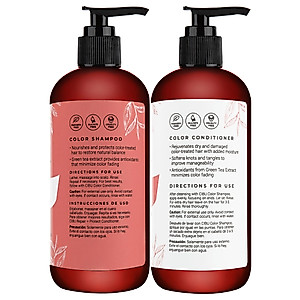 cibu Color Shampoo and Conditioner Bundle for Dry, Color-Treated Hair | Gently Hydrates and Strengthens Strands | Protects Color and Revitalizes Hair and Scalp | Fresh Scent | 11.83oz Pack of 2