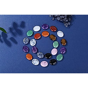 LAIDANLA Rose Quartz Crushed Stone Crystal Chips Bulk 100g and 5Pcs Healing Crystals Palm Stone Set Reiki Crystals Vase Filler Aquarium Gravel for Meditation Stress Relief