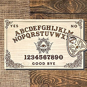 Medium Wooden Spirit Board - Talking Board - Spirit Board - Medium Size 14.5 x 9.2'' Handmade Wooden Premium Quality Board and Planchette