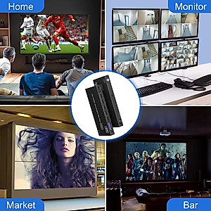 2x2 Video Wall Controller, 4K UHD Video Wall HDMI Splitter TV Wall Processor for 4 TV Splicing Display, 180 Degree Rotate and 8 Splicing Modes 2x2,1x2,1x3,1x4,2x1,3x1,4x1 with Remote Control