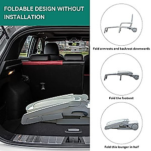 YITAHOME Outdoor Folding Chaise Lounge Chair with 6 Adjustable Backrests, Foldable Poolside Lounger with Wheels, Plastic Recliner for Patio, Beach,Easy Assembly, Lightweight, Waterproof, White (1)