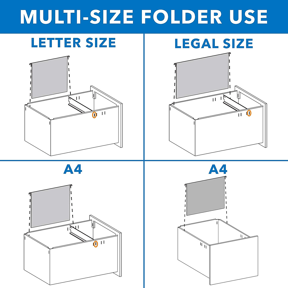 Mount-It! 3 Drawer File Cabinet with Lock and Wheels, Under Desk Storage Filing Cabinet for Home Office, Small Rolling File Cabinet for Legal, Letter, and A4 Files in White