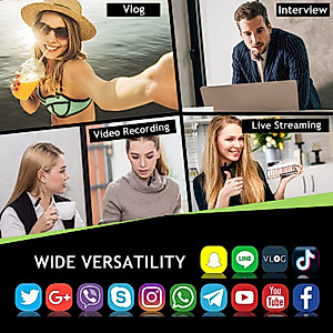 NEWWARE Wireless Lavalier Microphones for iPhone iPad, Lapel Mic with Charging Case and LCD Display, Plug-Play, Noise Reduction, for Recording, Vlog, TikTok, Live Stream (K61)