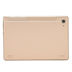 jerss Office Tablet, Octa Core CPU US Plug 100‑240V HD Tablet Dual Camera for Travel (Gold)