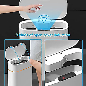 plplaaobo Smart Trash Can, Multipurpose Intelligent Garbage Can, IPX5 Life Waterproof 3 Modes Automatic Motion Sensor Waste Bin for Home Kitchen Beauty Salon Bathroom