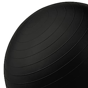Retrospec Luna Exercise Ball - 55, 65, or 75cm Yoga Ball for Workouts, Stability, Pregnancy - Swish Balance Ball w/Pump for Office & Home Gym