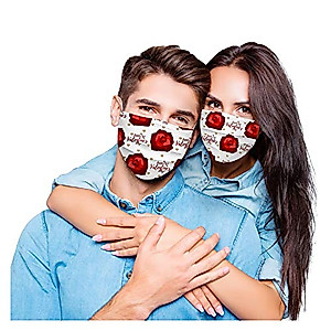 50Pcs Valentines Disposable Face_Masks for Adults Women Valentines Day Breathable Adult Holiday Face Protective Mask
