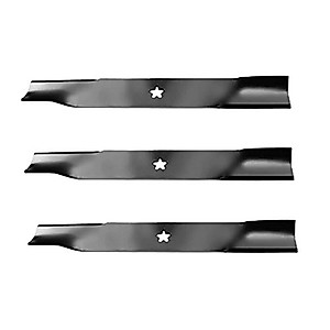 Set of 3 New 16-1/4" Mower Blade Fits Husqvarna, Rotary, Universal, Yazoo 48" Cut Model 4819, 48" Cut Mower Deck, 966038201, EZ 4824K, RZ4824F, YTH24V48LS, Z4824 Models Interchangeable with 121