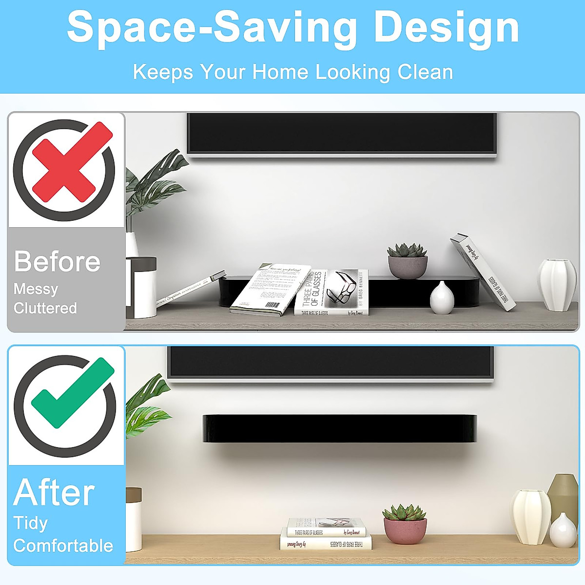 Soundbar Mount for Sonos Beam Wall Mount for Sonos Beam Gen 2 & Gen 1 Smart TV Sound Bar with Hardware kit, Black