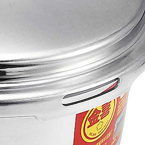 LUNM 3/4/5L Aluminium Alloy Kitchen Pressure Cooker Gas Stove Cooking Energy-Saving Safety Protection Cooker for Outdoor Camping Cookware(18cm)