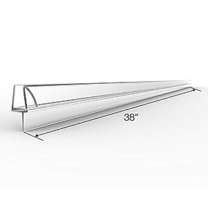 Basco 1/4 inch Shower Door Sweep Door and Panel (3/4" x 38-3/8") (Infinity), Clear