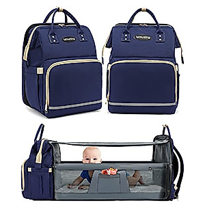 Baby Diaper Bag Backpack with Changing Station - Waterproof, Large 30L Capacity for Boy, Girl, Mom, Dad - Travel Baby Bag with Stroller Straps, Insulated Pockets - 16.5x9.4x14" - Baby Shower Gifts