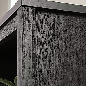 Sauder Cottage Road Library with Doors, L: 29.29" x W: 13.98" x H: 71.50", Raven Oak Finish