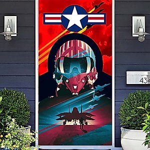 Pilot Aircraft Happy Birthday Banner Airplane Aviation Fighter Theme Backdrop Decor for Boys Men 1st Birthday Party Baby Shower Fighter Jet Party Supplies Decorations Photo Booth Props