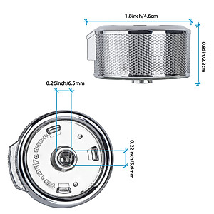 Upgrade W10823529 W11156487 Gas Stove Knobs Replacements, Compatible with White Whirlpool KitchenAid Gas Stove Range Oven Knobs,Replacement Part for AP6285576 (5 Pack)
