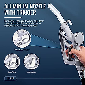 Orion Motor Tech Diesel Transfer Pump with 2pcs 1" NPT Fuel Transfer Swivels