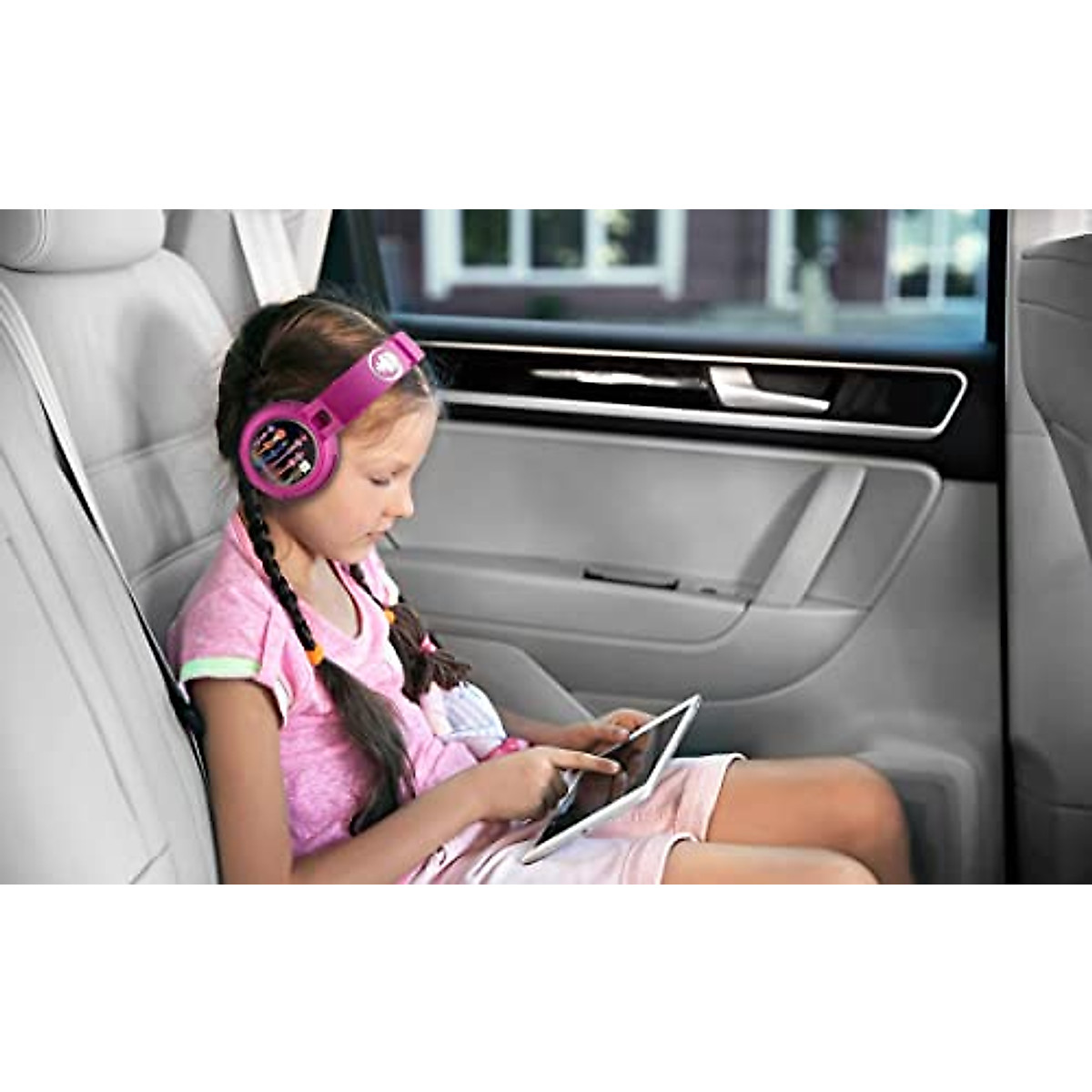 eKids Trolls Kids Bluetooth Headphones, Wireless Headphones with Microphone Includes Aux Cord, Volume Reduced Kids Foldable Headphones for School, Home, or Travel
