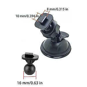 Suction Cup Mount for Yi Dash Cam 2.7', Uniden Dashcam, Black Box G1w Dash Camera etc, Hold Tightly Removeable Easy to Install and Stand Heat, 2 Pcs