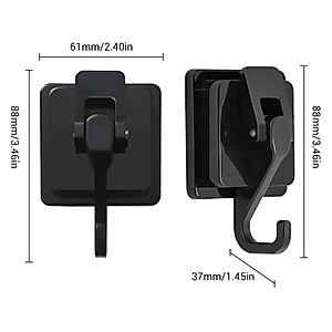 YSSILADI Suction Cup Hooks 2 Pack, Heavy Duty Vacuum Suction Shower Hooks Window Glass Kitchen Bathroom Hooks Reusable Without Punching for Towel Loofah Robe Coat Wreath Decor (Silver-Grey, 2 Pack)