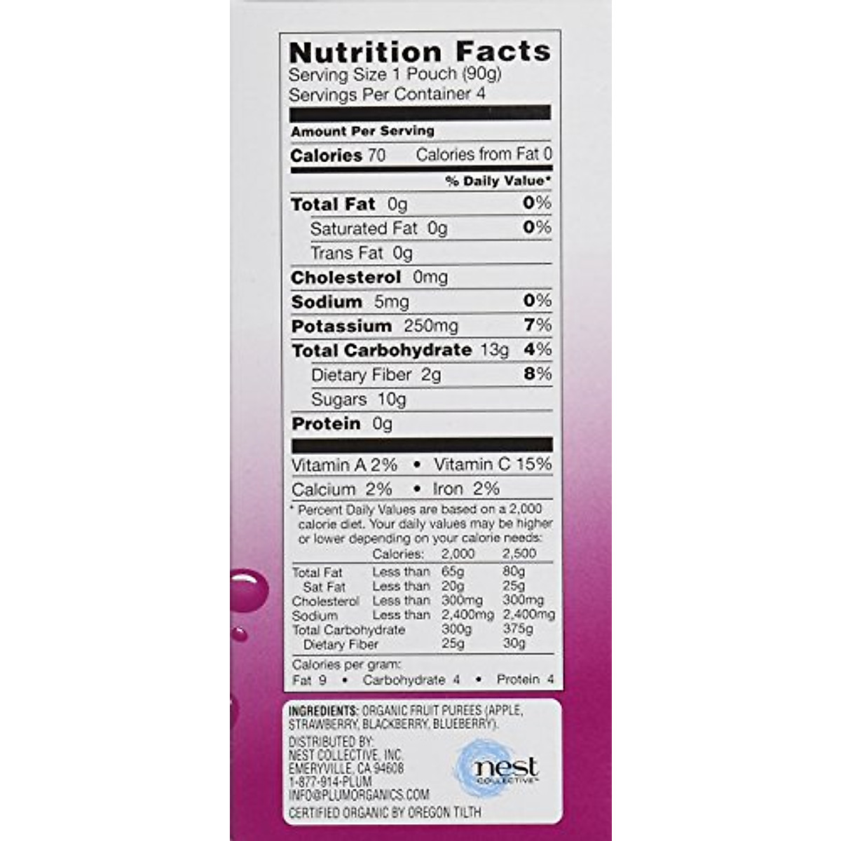 Plum Organics Mashups Mixed Berry 12.69 Ounce