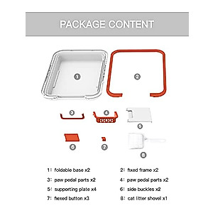 2 Pack Collapsible Kitten Litter Box, CasaTimo Foldable Open Kitty Litter Box for Medium-Sized Cats, Portable Multi-Use Litter Pan for Travel, Assembled to Covered Cat Toilet, Standard Size