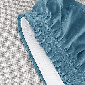 ele ELEOPTION 5 Seater Sectional Recliner Cover, 7-Pieces Recliner Sofa Covers, Corner Reclining Sofa L-Shaped Sectional Couch Slipcovers Furniture Protector Thick Soft Washable(Peacock Blue)