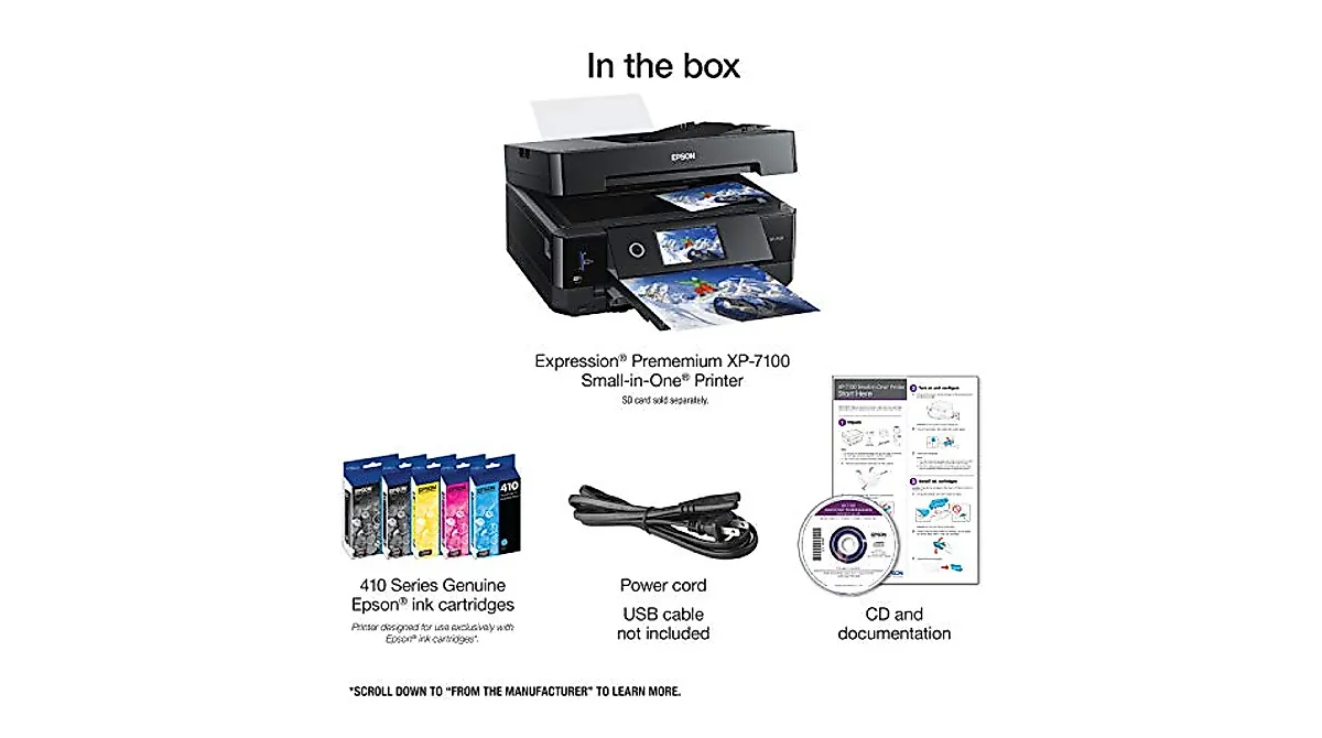 Epson Expression Premium XP-7100 Wireless Color Photo Printer with ADF ...