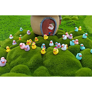 HYG 84 Pieces Mini Resin Duck 7 Colors,These Little Ducks can be Used in Miniature Gardens, They are Best Gifts for Christmas, Birthday Party, Halloween