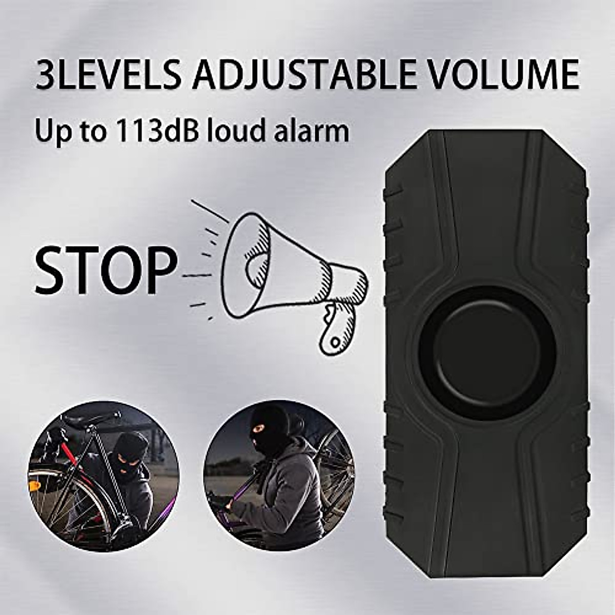 Wireless Bike Alarm with Remote,Bicycle Motorcycle Alarm,Vehicle Security Alarm System Security Vibration Motorcycle Bicycle/Door Burglar Alarm,110-115dB Loud(size:with 1pc Remote Controller)