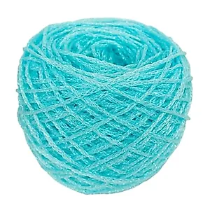 50G Crochet Yarn for Hand Knitting Doll Bags Metallic Cotton Thread Yarns DIY Crocheting Accessoris Gold Laser Lines (Color : Blue)