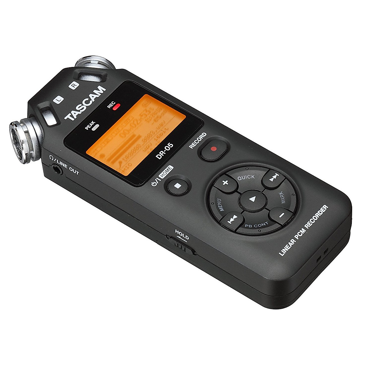Tascam Portable Studio Recorder, Black, 7.5 x 2.4 x 1.2 inches (DR-05V2)