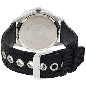 Casio Men's Solar Powered Stainless Steel Quartz Cloth Strap, Black, 22 Casual Watch (Model: MTP-S120L-1AVCF)