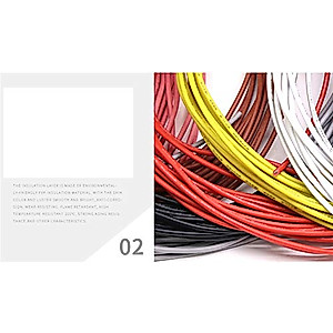 Pangocho Jinchao-Copper Wire 2M 3000V Soft Silicone Wire, 200Deg.C Tinned Copper Flexible Cable UL 14/15/16/18/20/22/24/26/28/30 AWG Equipment Accessories (Color : Black, Specification : 14AWG)