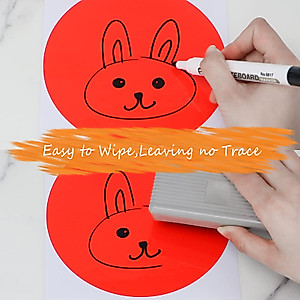 HOXHA 40Pcs 6 Inch Dry Erase Dots Circles, 10 Colors Removable Line Up Spots Set for Classroom Floor, Office, Home Table & Desk