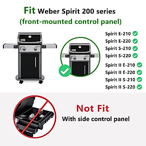 Hongso 15.3" Stainless Steel Grill Heat Shield Tent Flavorizer Bars Replacement for Weber Spirit 200 Series, Spirit E/S 200 & 210, Spirit II 210 Series with Front-Mounted Control Panels, 7635, 3-Pack