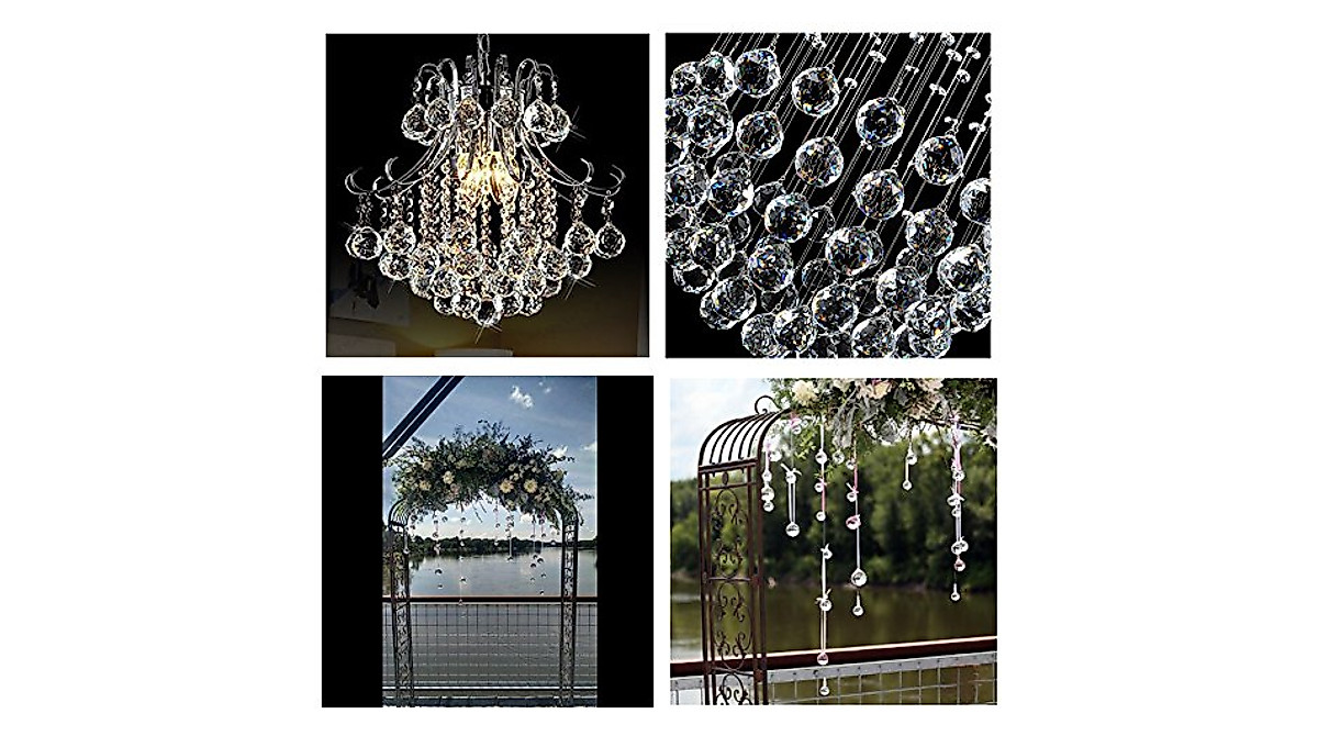 JIHUI Crystal Prism Ball Suncatcher - Pack of 3