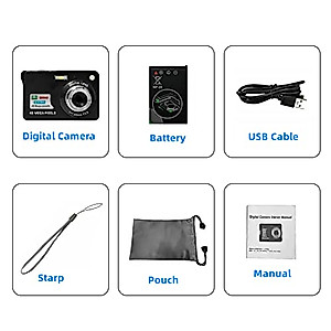 Digital Camera,4k 48 MP Mini Kid Camera,Video Camera 2.7inch Digital Zoom,Pocket Camera for Beginners