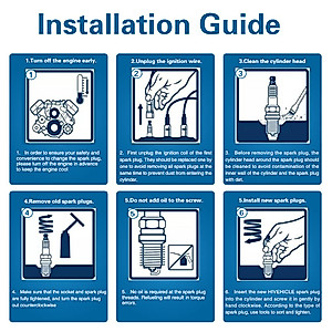 HiVehicle V7425 Spark Plugs – Replacement of #3951 TR55 (6 Pack)