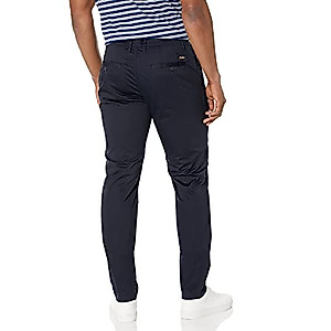 A|X ARMANI EXCHANGE mens Slim Fit Stretch Trouser Casual Pants, Deep Navy, 28W x 34L US