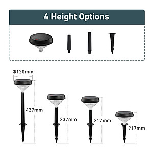 Linkind Solar Pathway Lights 8 Pack, Solar Lights Outdoor, Warm White Solar Path Lights Waterproof, Solar Lights for Walkway Yard Driveway Backyard