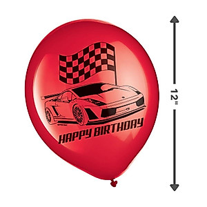 Assorted Colors Hot Wheels Wild Racer™ Printed Latex Balloons - 12" (6 Pack) - Perfect for High-Speed Party Decorations, Race-Themed Events & Ultimate Hot Wheels Enthusiasts