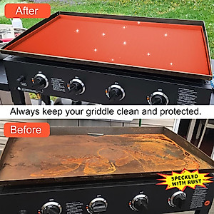 Mataytate 36" Griddle Mat Silicone for Blackstone,Heavy Duty Food Grade Silicone Mat,Reusable Griddle Partner Fits Grill Accessories,All Season Waterproof Cooking Protective Mat Rust BBQ Grill Mat