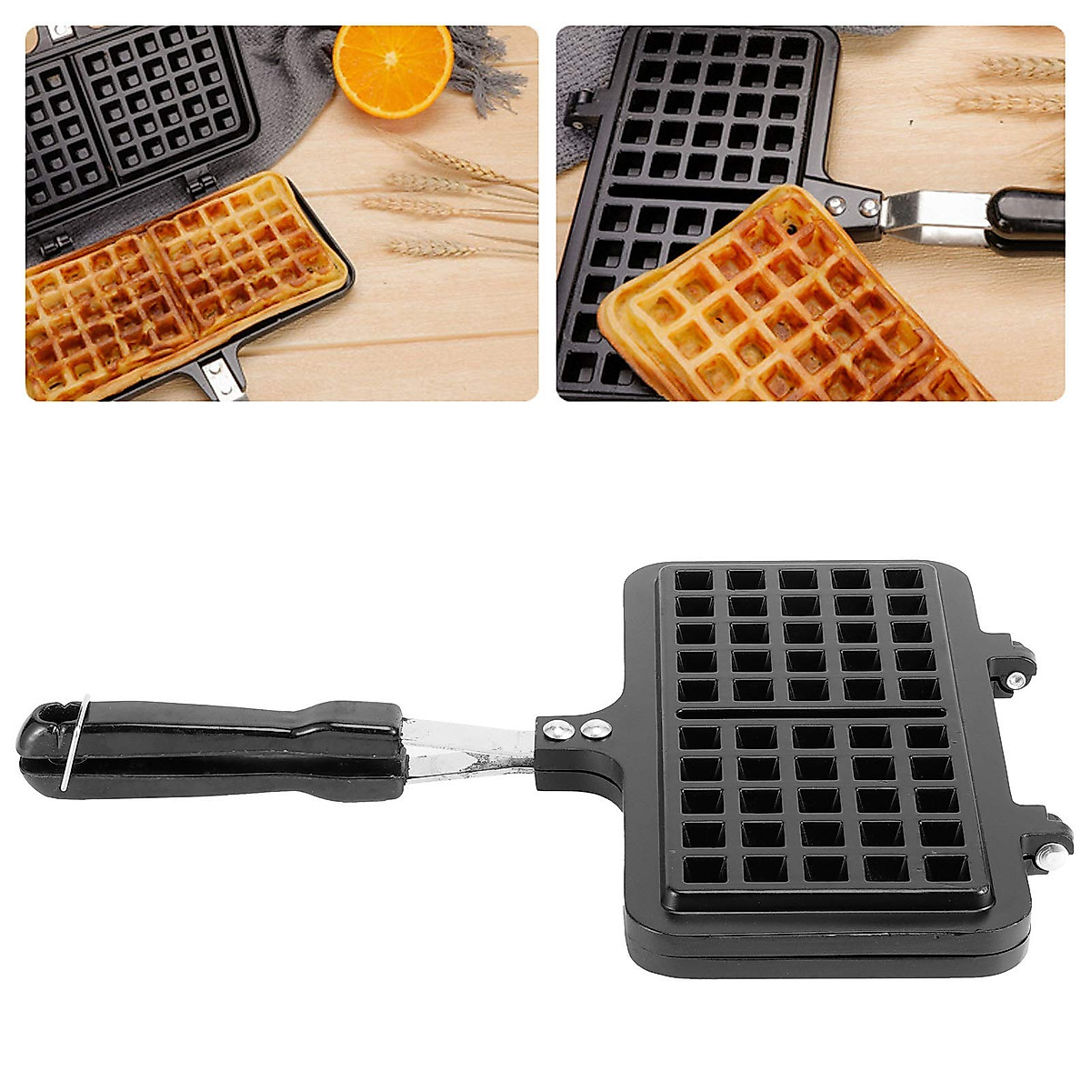 Waffle Pan Baking,Portable Non-stick Waffle Maker Egg Waffle Breakfast Maker,Non-stick Belgian Waffle Maker Household Kitchenware