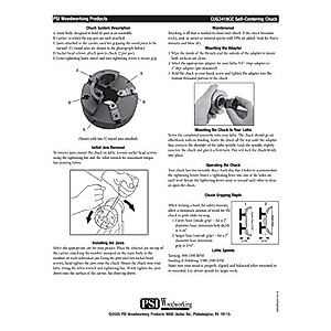 PSI Woodworking CUG3418CC Utility Grip 4-Jaw Lathe Chuck System