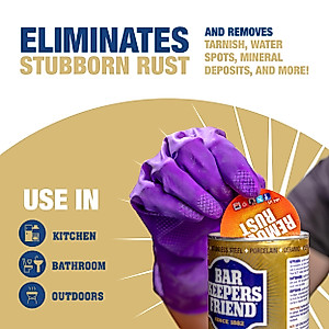 Bar Keepers Friend Powder Cleanser 12 Oz - Multipurpose Cleaner & Stain Remover - Bathroom, Kitchen & Outdoor Use - for Stainless Steel, Aluminum, Brass, Ceramic, Porcelain, Bronze and More (2 Pack)