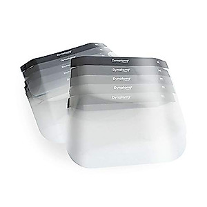 Dynatomy Face Shields, 10-Pack, Made in USA, Full Coverage PPE by D'Addario (DFSM-1-10)